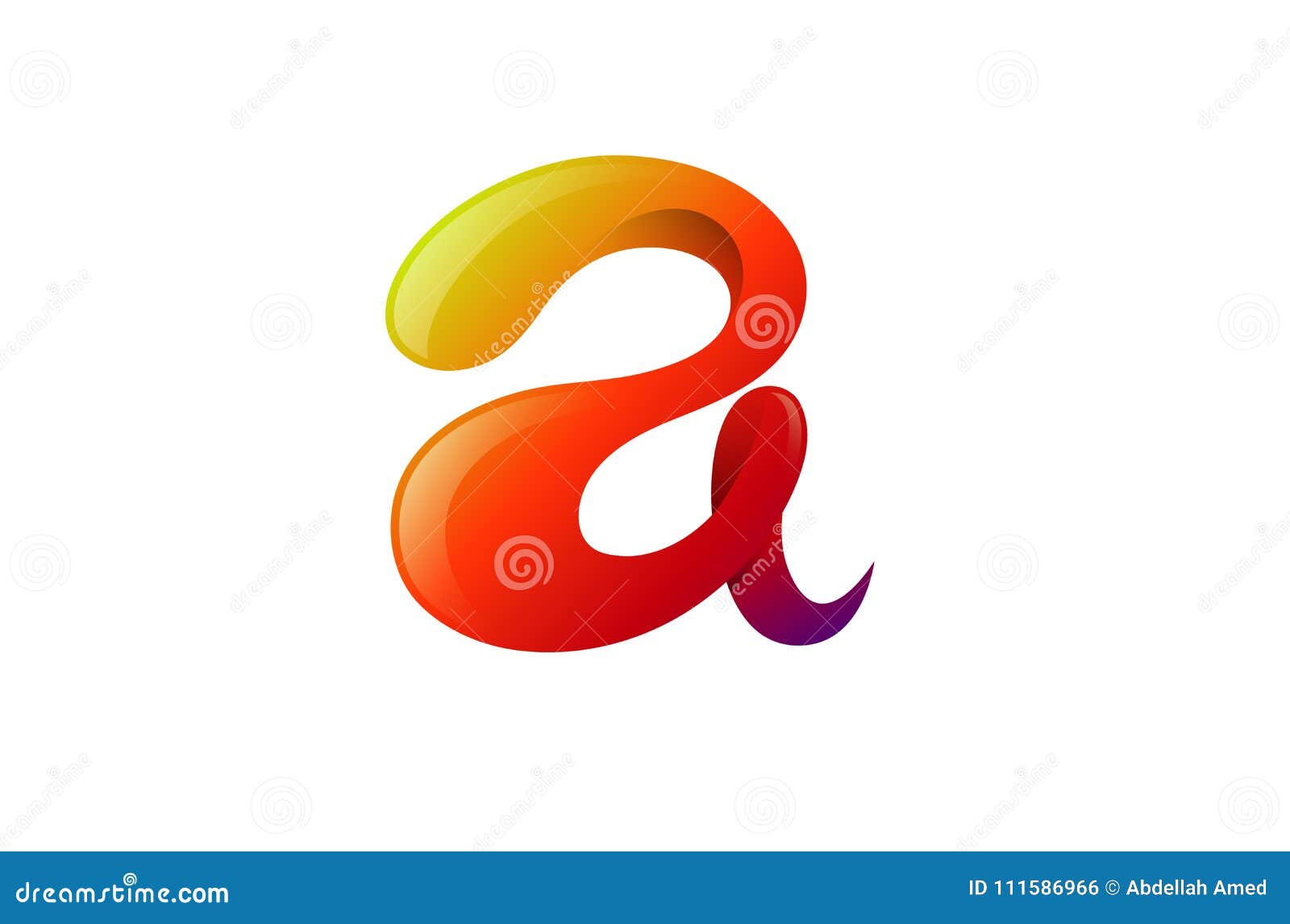 Creative Advance Colorful Glossy Letter a Logo Stock Vector ...
