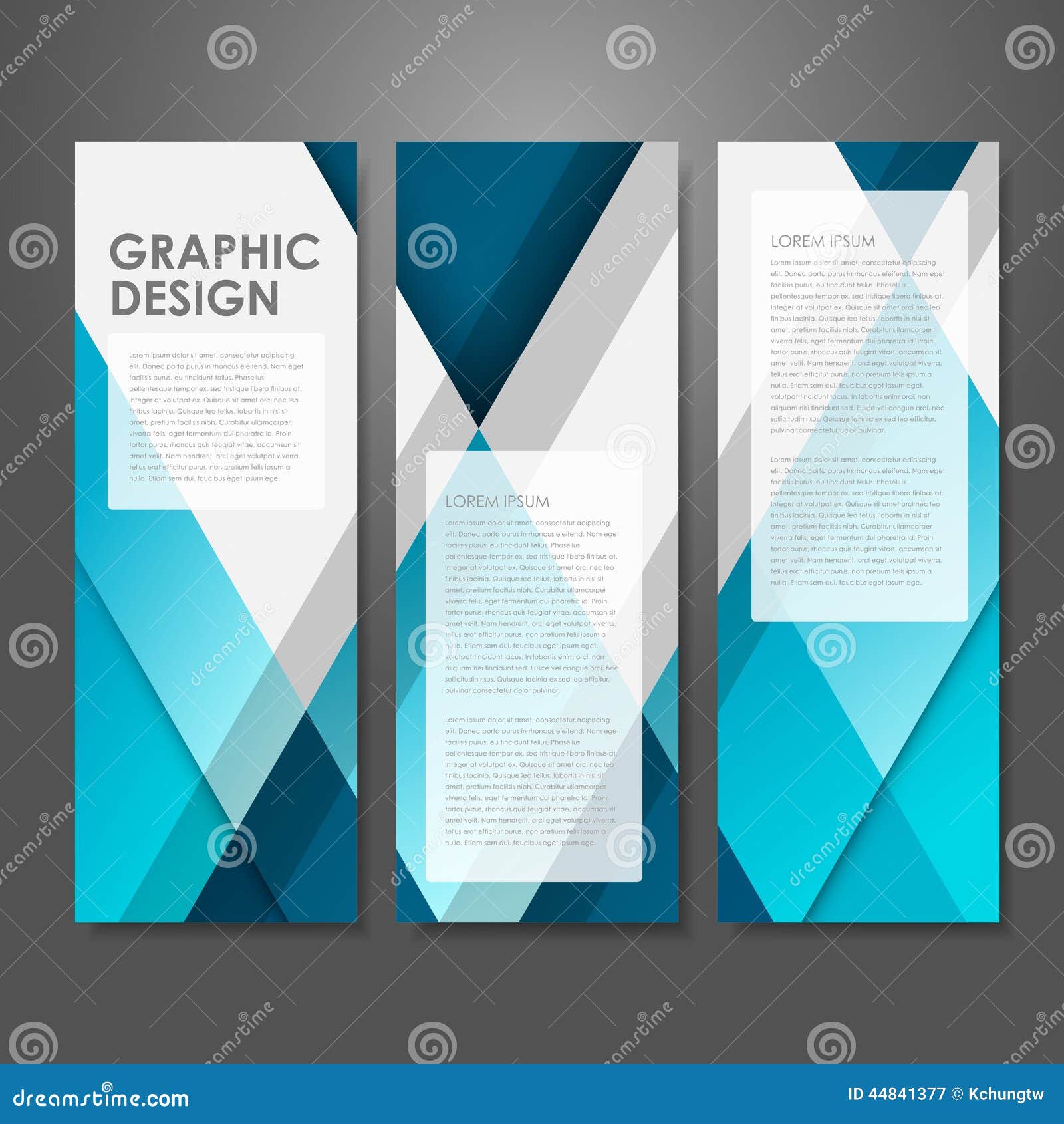 Creative Advertising Banner Template in Blue Stock Vector ...