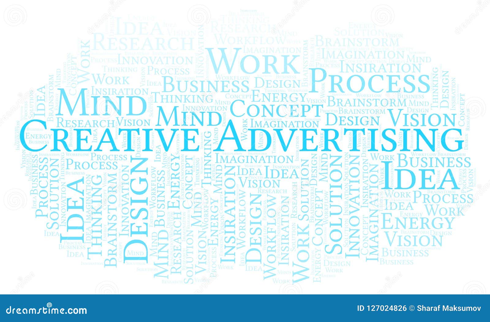 Creative Advertising Word Cloud, Made with Text only. Stock ...