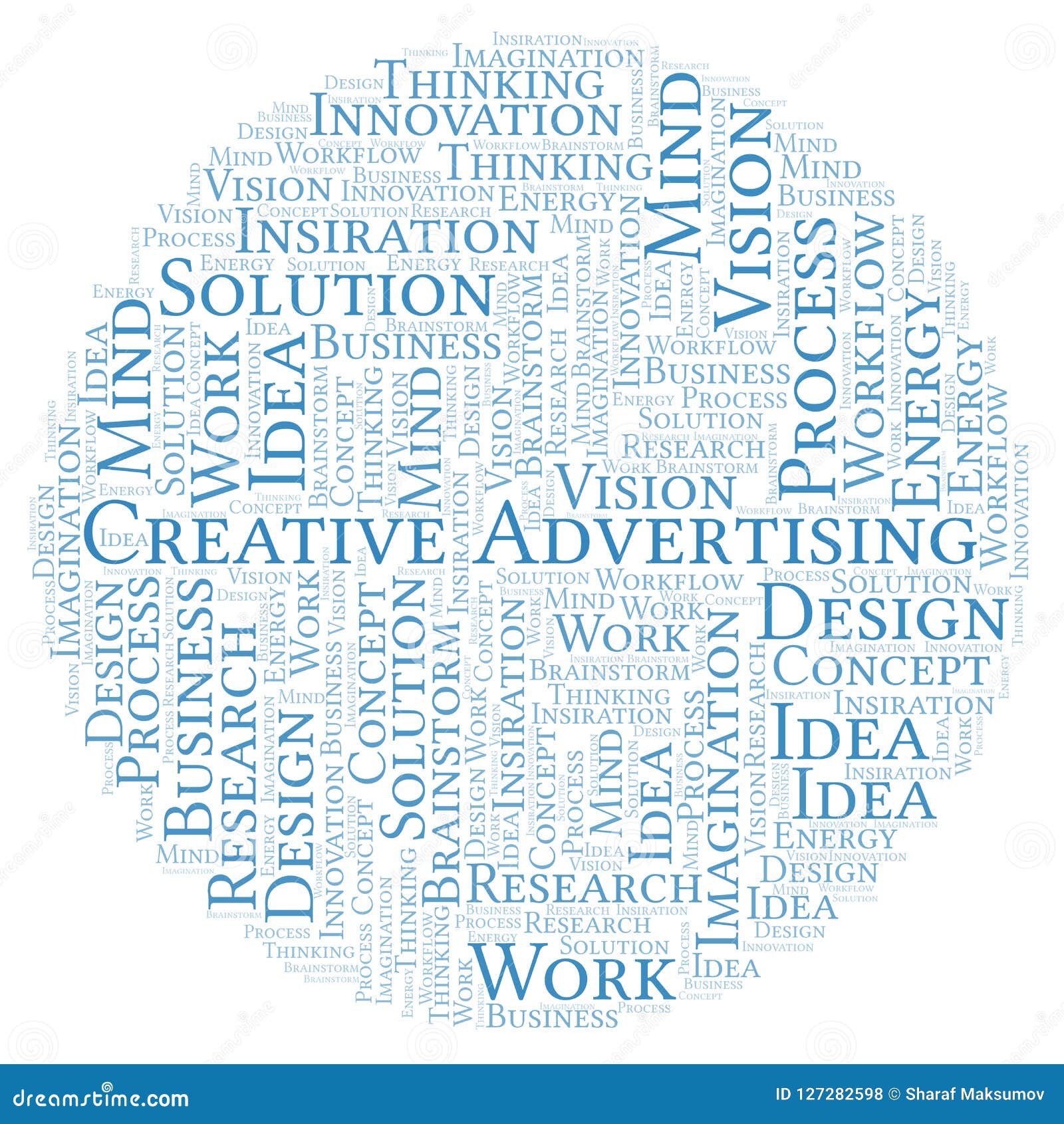 Creative Advertising Word Cloud, Made with Text only. Stock ...