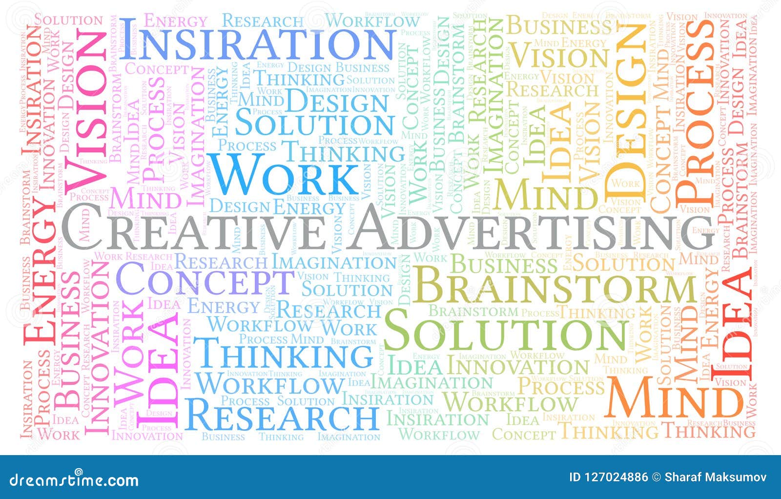 Creative Advertising Word Cloud, Made with Text only. Stock ...