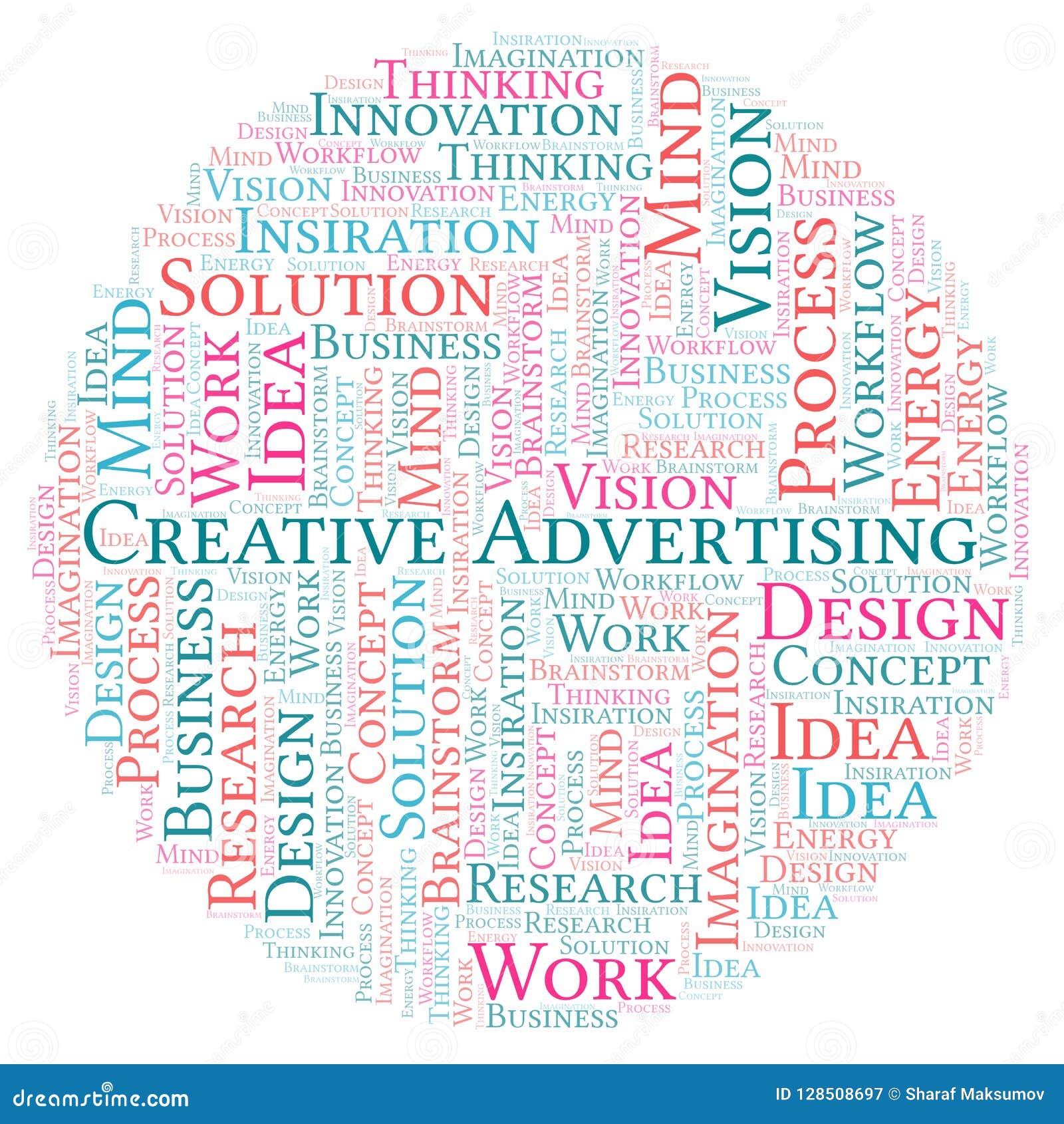 Creative Advertising Word Cloud, Made with Text only. Stock ...