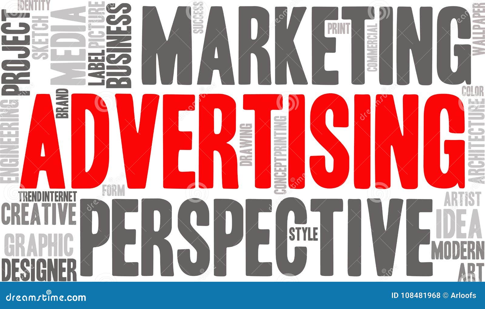 Advertising Word Cloud stock vector. Illustration of form - 108481968
