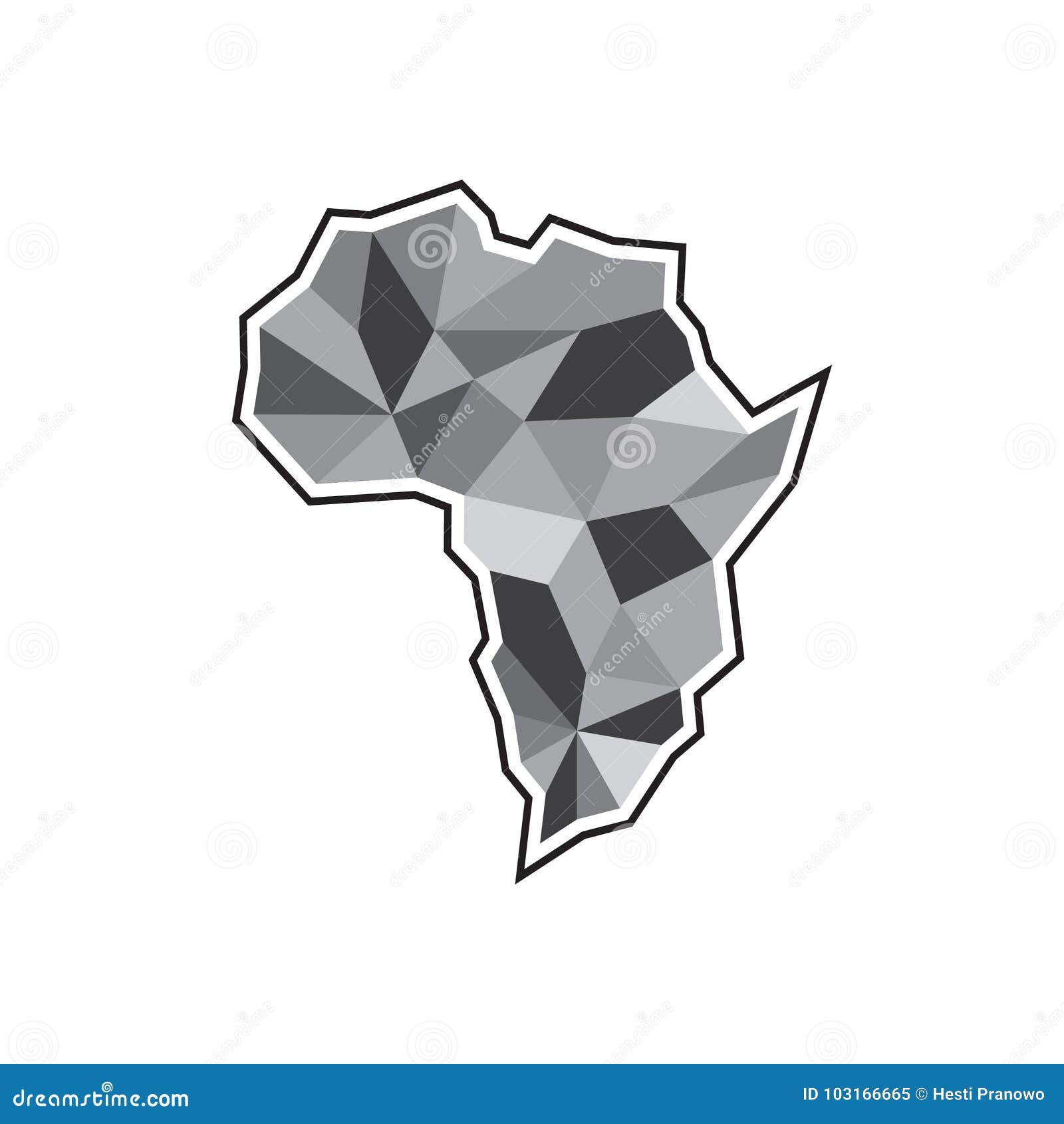 Creative african map icon stock vector. Illustration of contour - 103166665