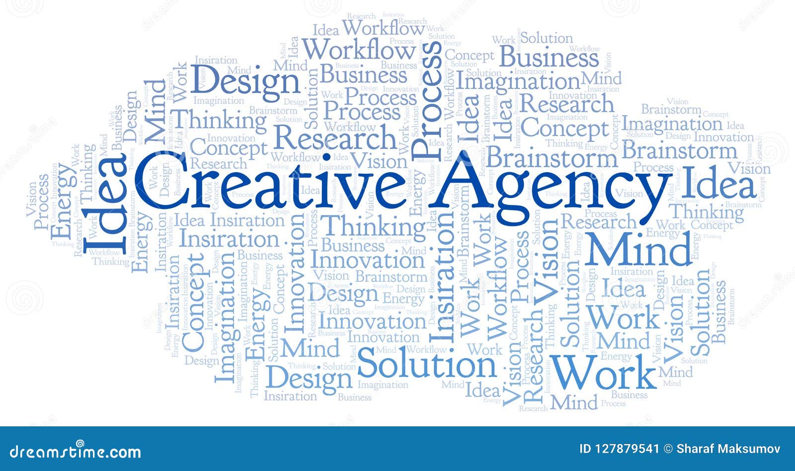 Creative Agency Word Cloud, Made with Text only. Stock Illustration ...