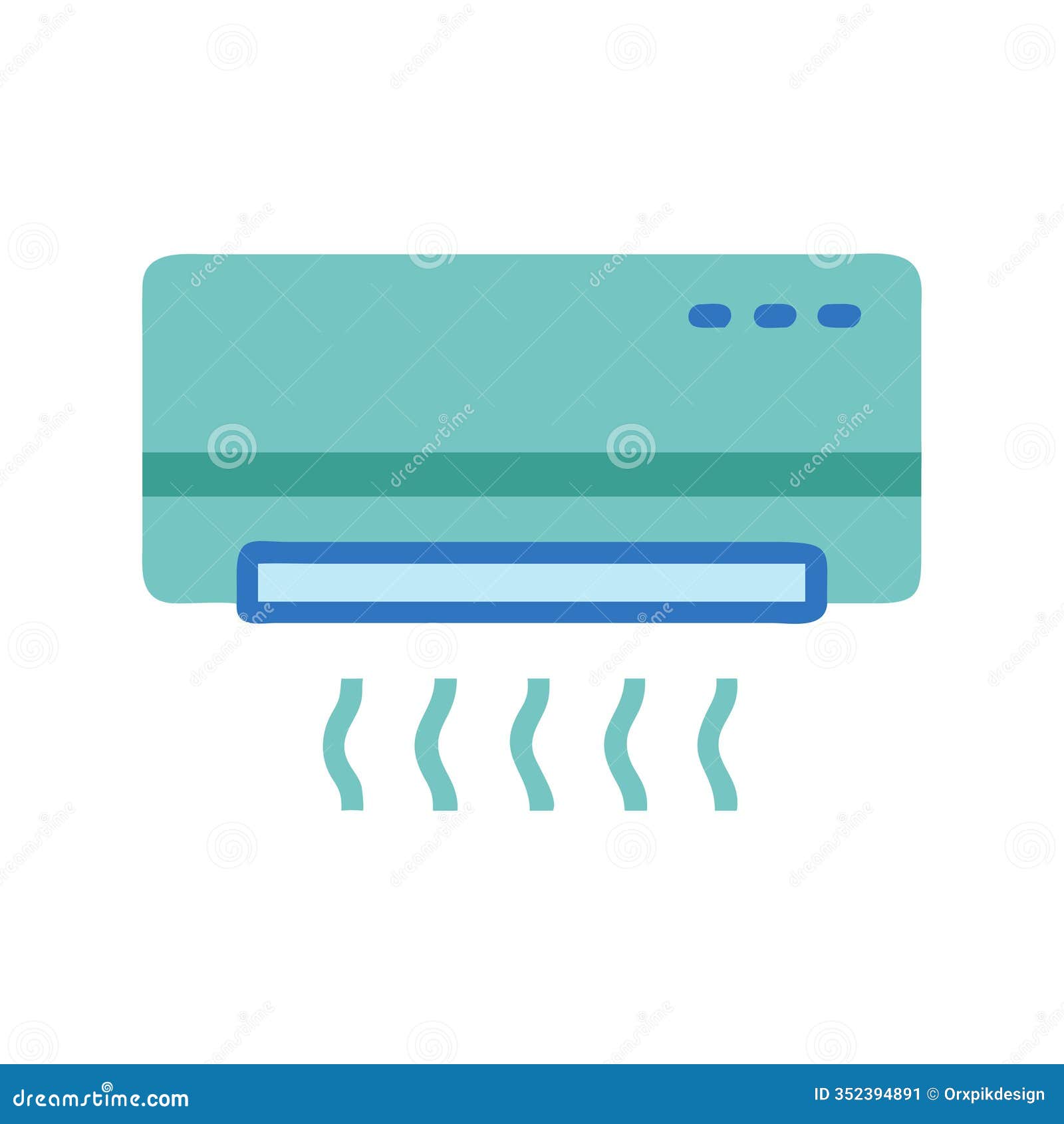 Creative Air Conditioning Unit Graphic Illustration Stock Illustration ...