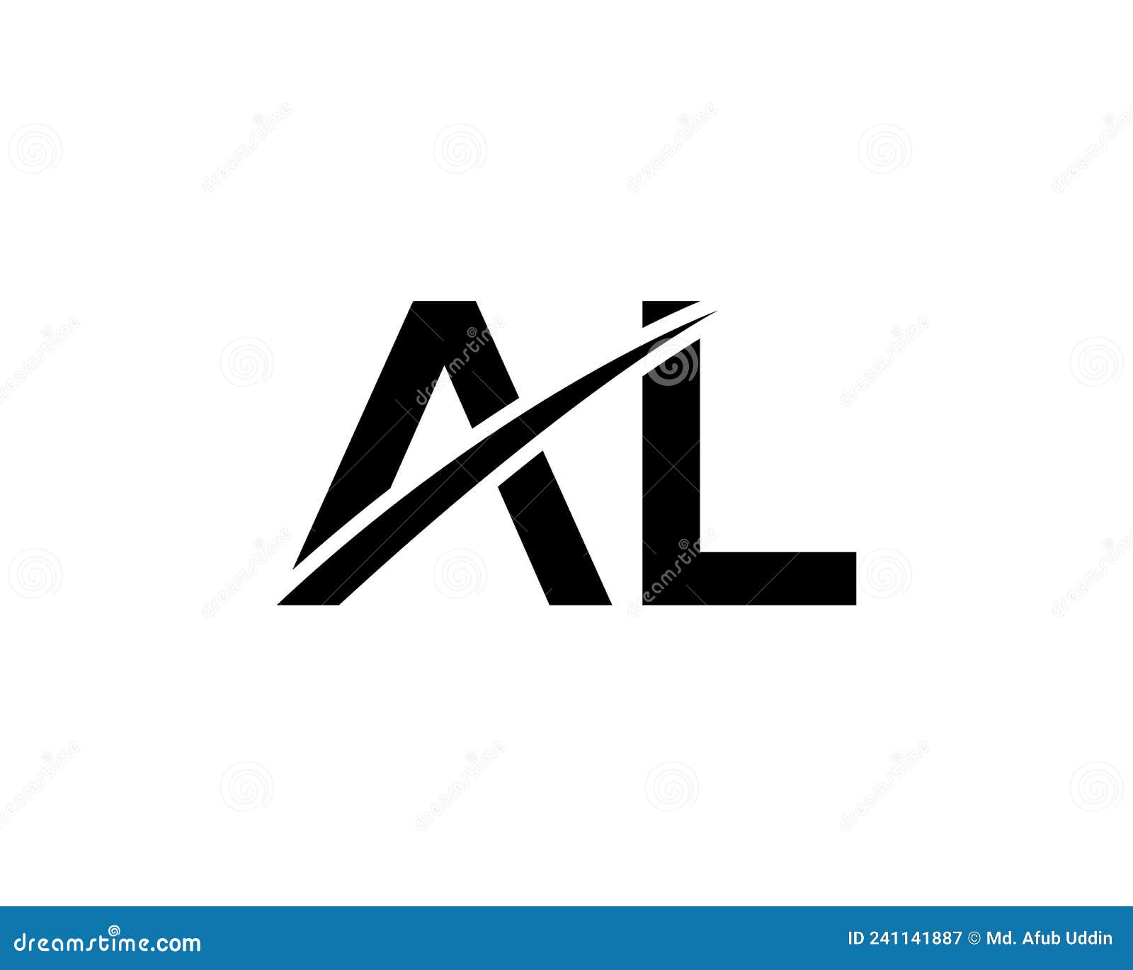 Creative AL Letter Initial Logo Icon Design Vector Stock Vector ...
