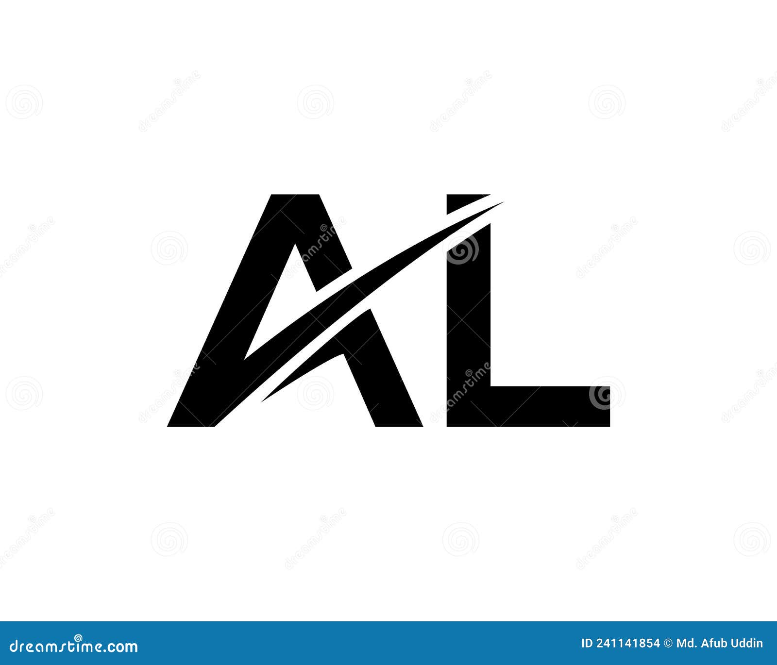 Creative AL Letters Logo Initials Monogram Design Concept Stock Vector ...