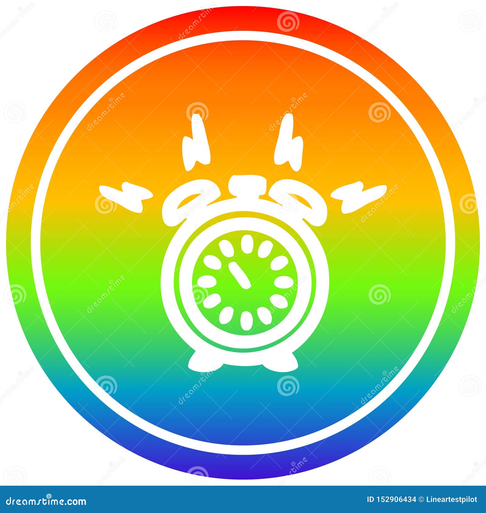 Clock Rainbow Watch Sector Vector Illustration | CartoonDealer.com ...