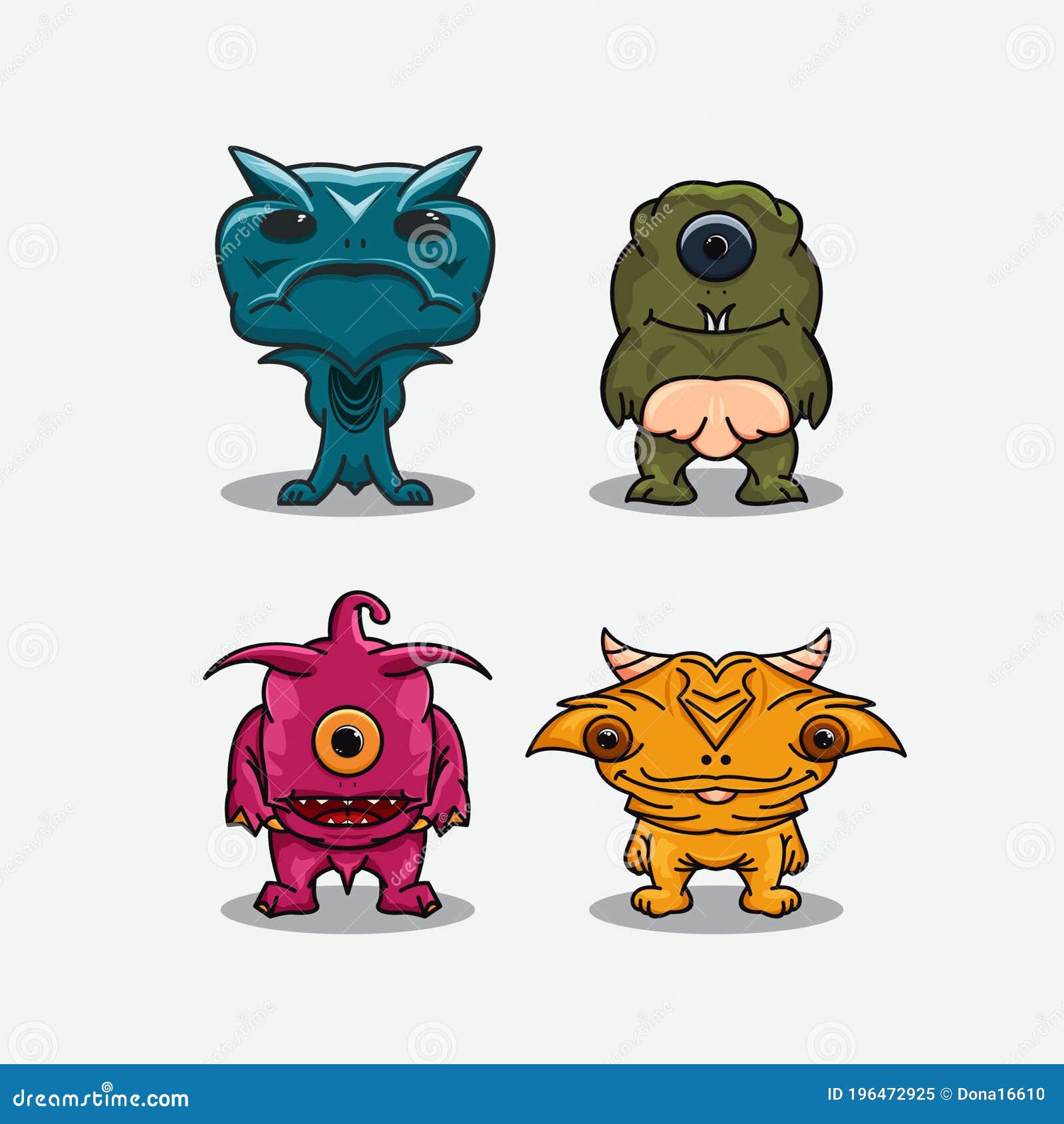 Aliens cartoon stock vector. Illustration of design - 196472925