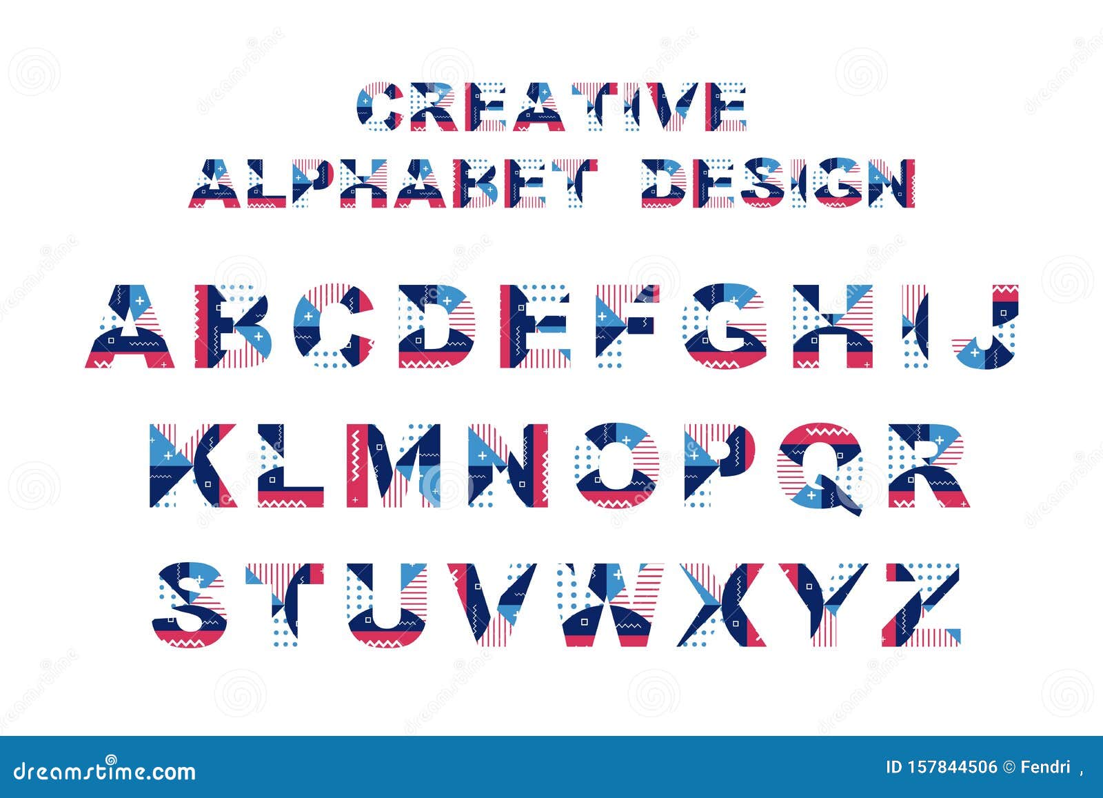 CREATIVE ALPHABET DESIGN stock vector. Illustration of children - 157844506