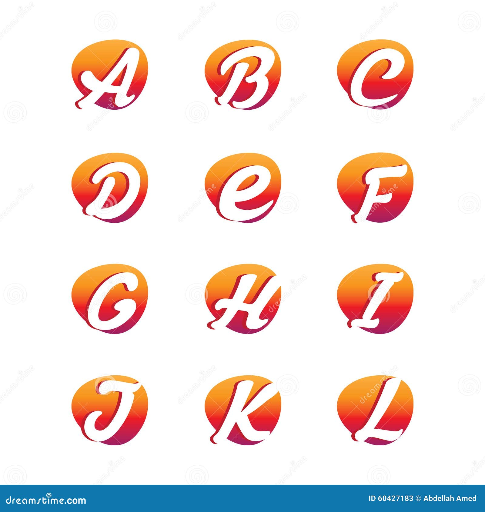 Creative alphabet letters stock vector. Illustration of color - 60427183