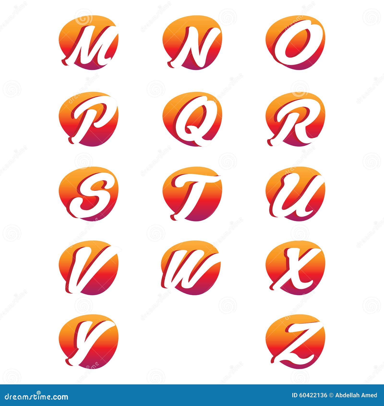 Creative alphabet letters stock vector. Illustration of media - 60422136