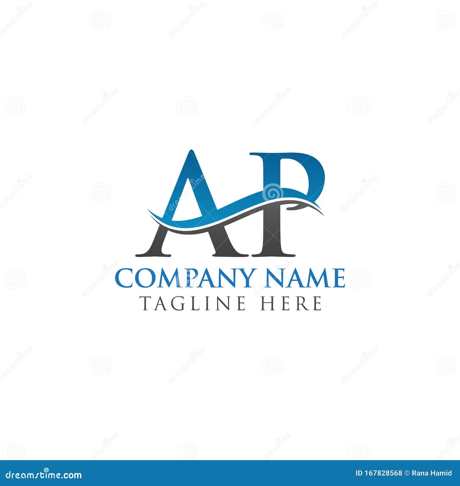 Creative Alphabetical AP Logo Design Stock Vector - Illustration of ...