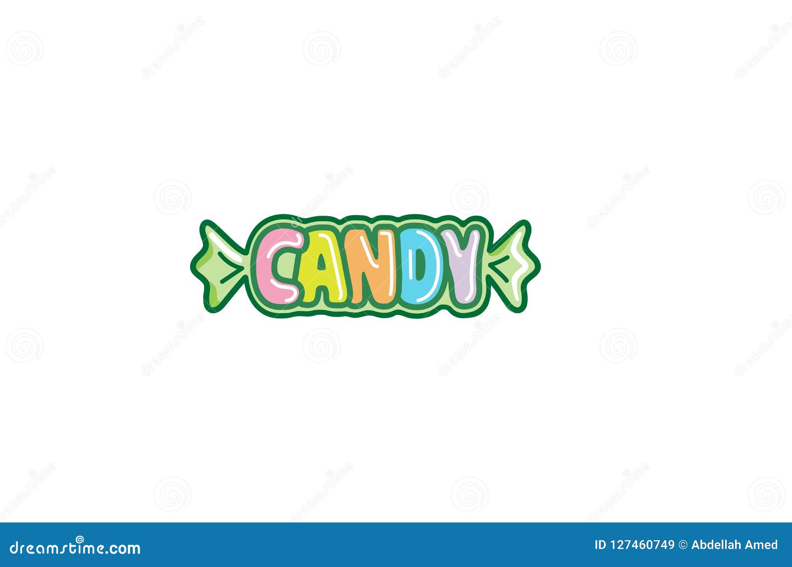 Creative Alphabtes Text Colorful Candy Logo Stock Vector - Illustration ...