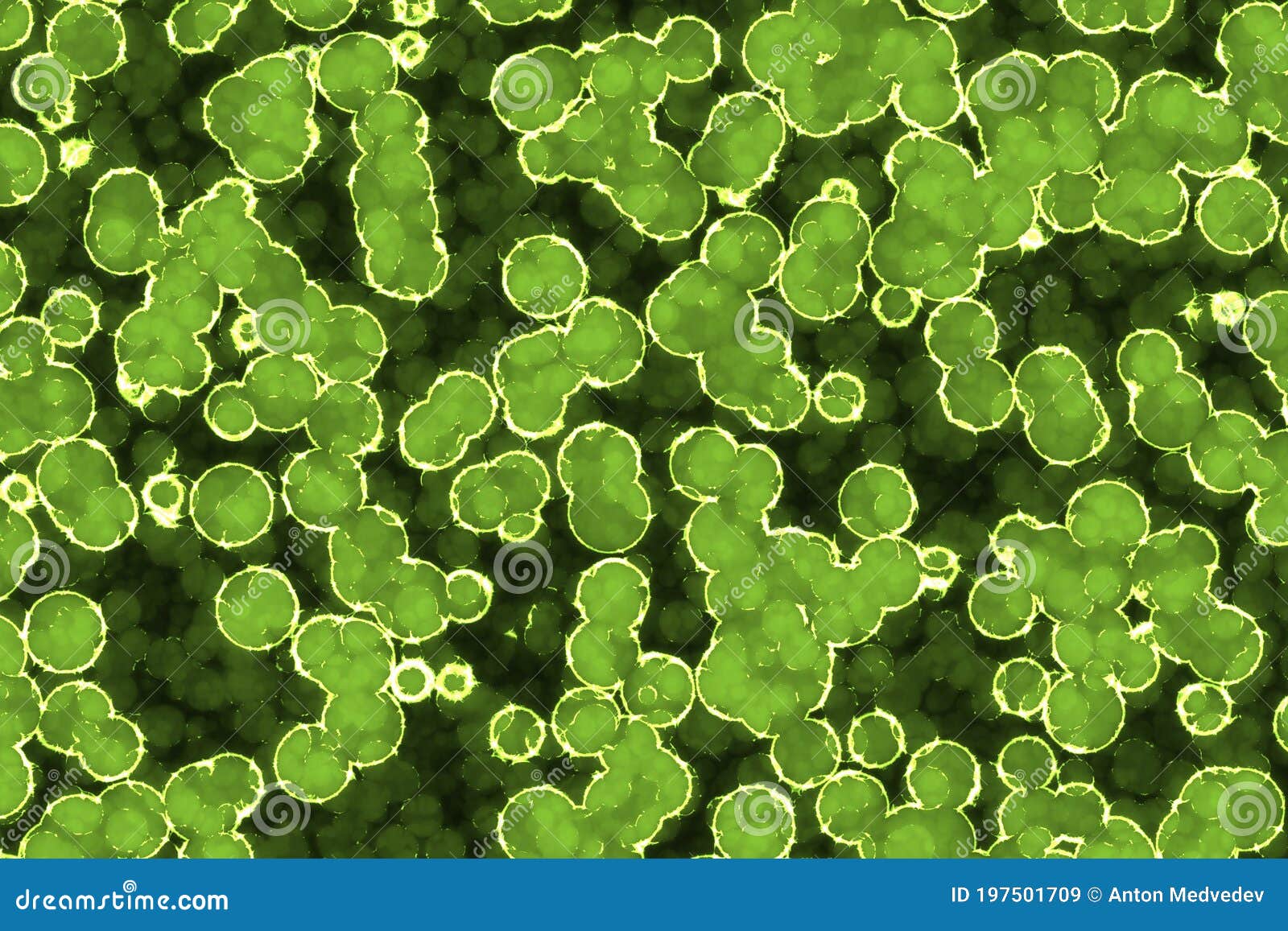 Creative Amazing Big Amount of Bio Micro Organisms Computer Graphic ...