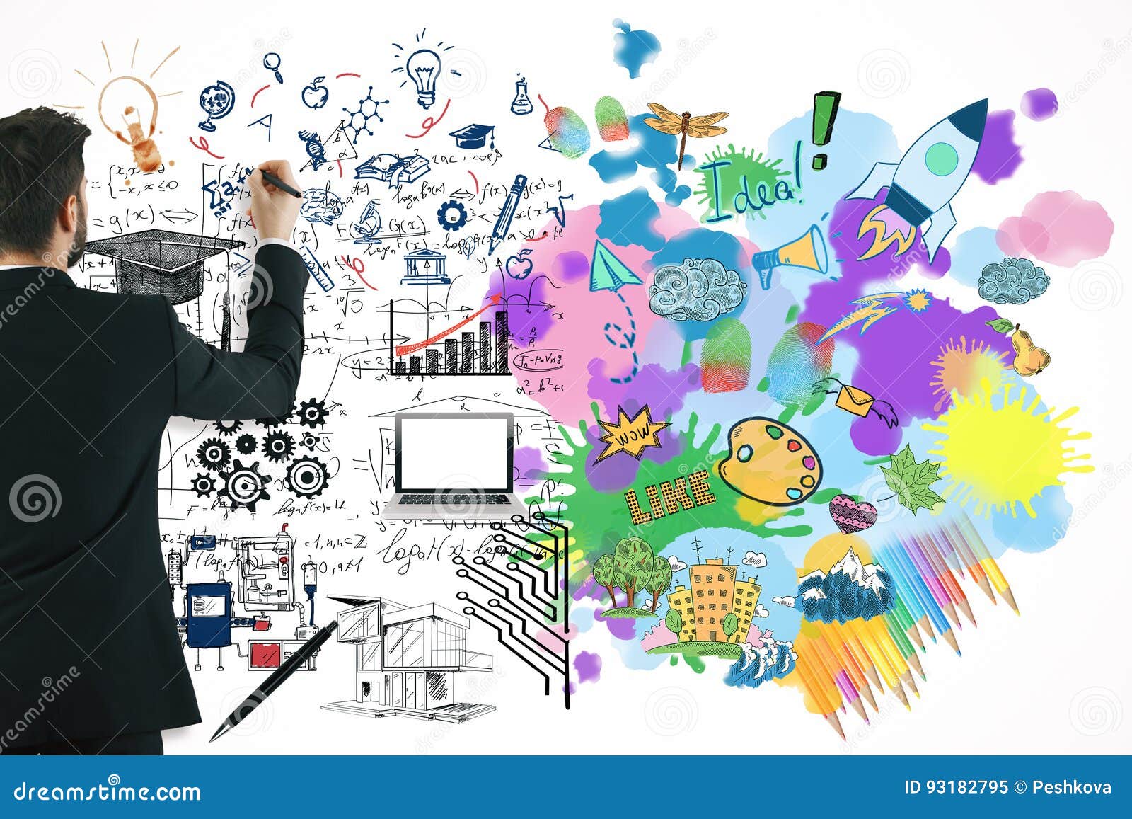 Creative and Analytical Thinking Concept Stock Image - Image of ...