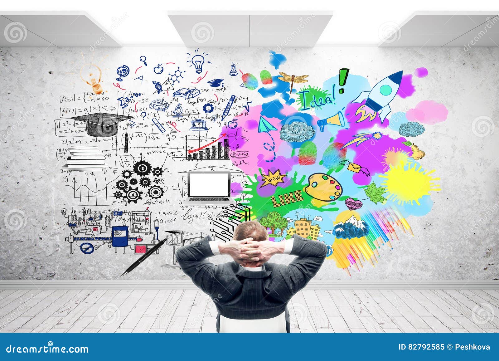 Creative and Analytical Thinking Concept Stock Image - Image of emotion ...