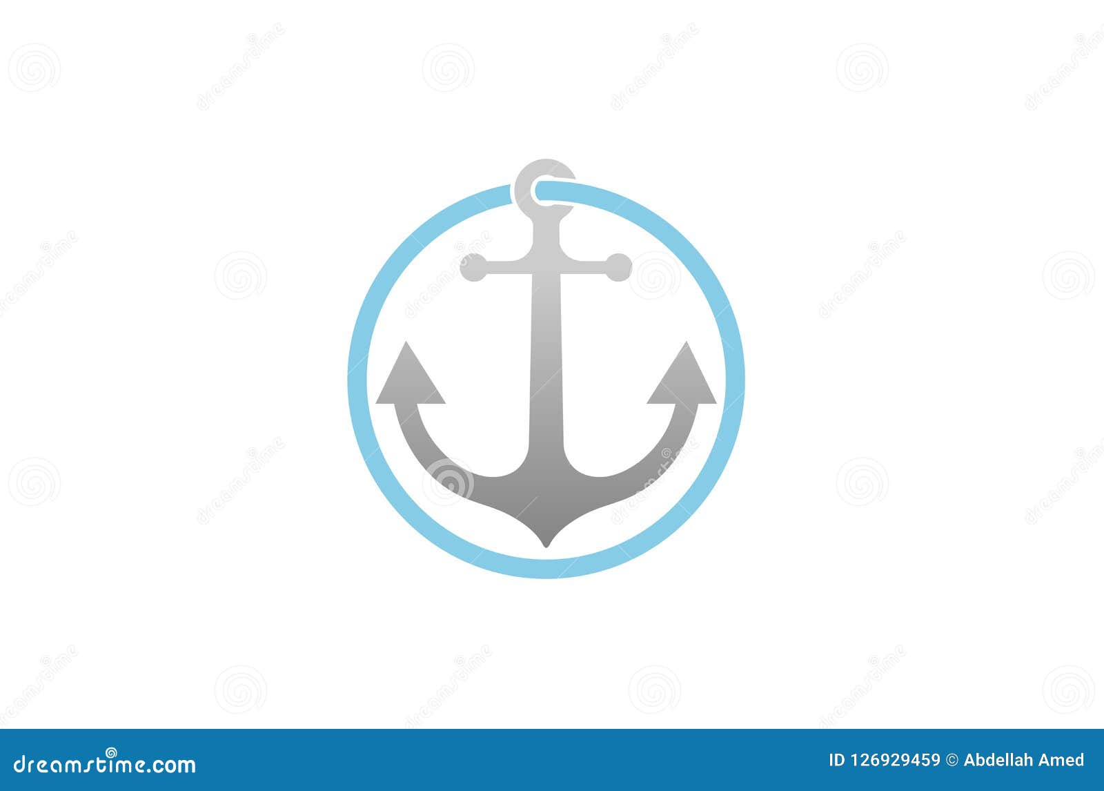 Creative Anchor Circle Logo Stock Vector - Illustration of anchor ...