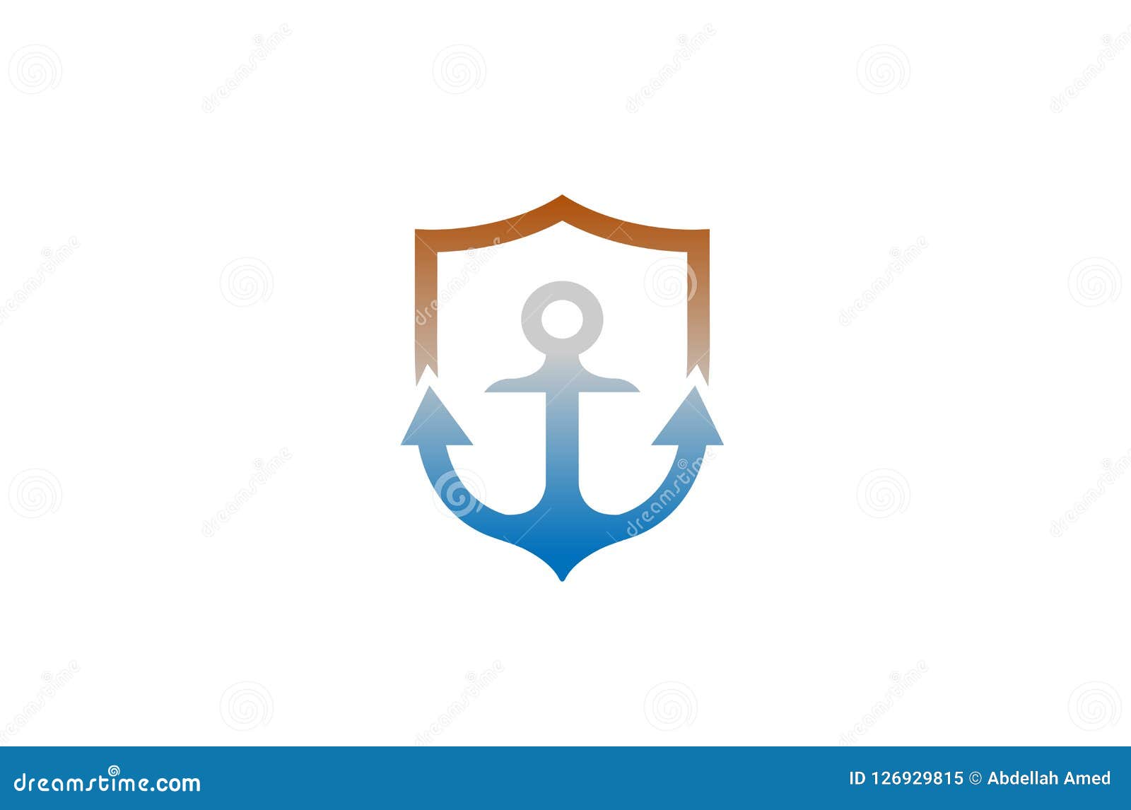 Creative Anchor Shield Logo Stock Vector - Illustration of icon ...
