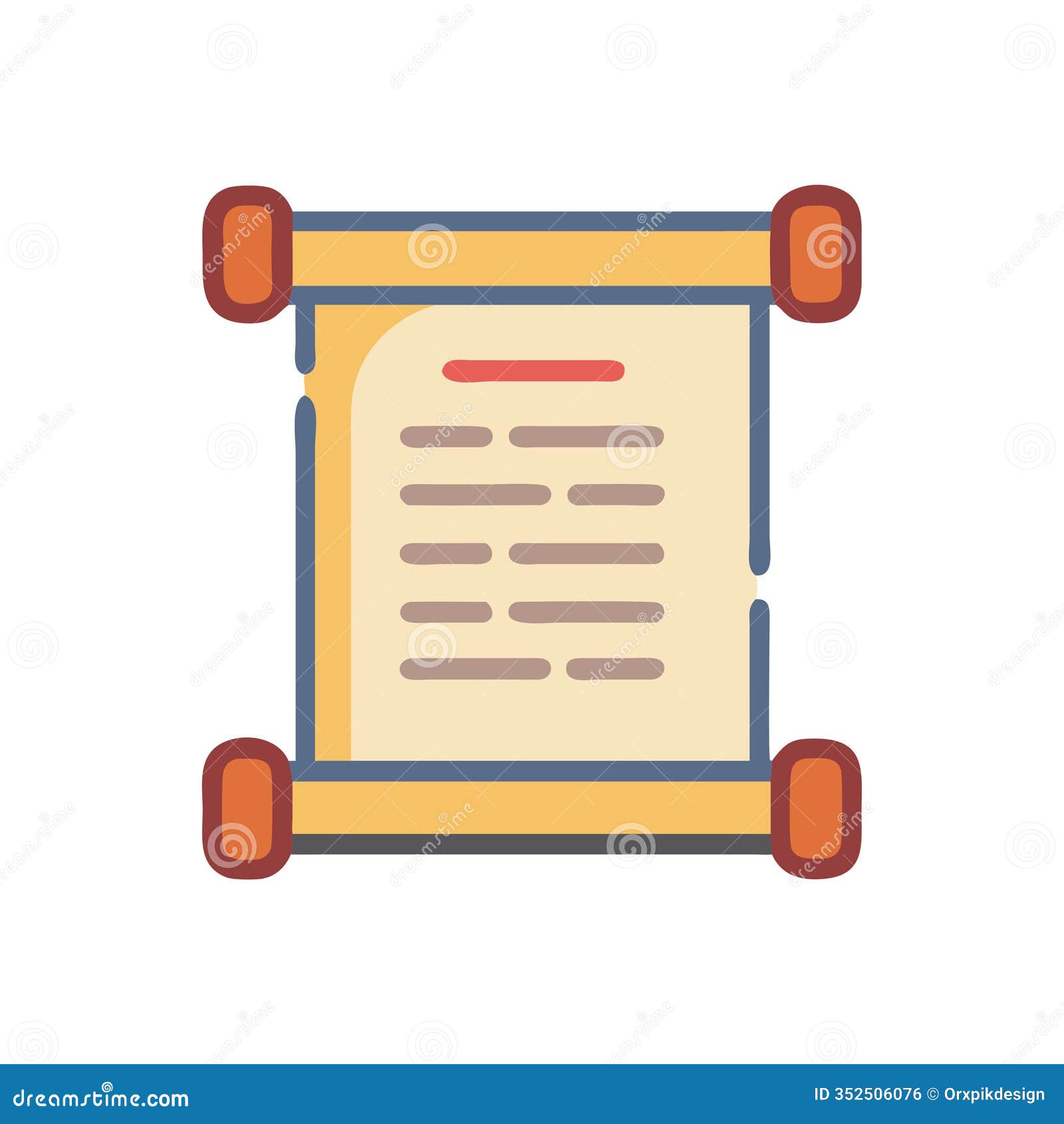 Creative Ancient Scroll Icon for Literature Stock Illustration ...