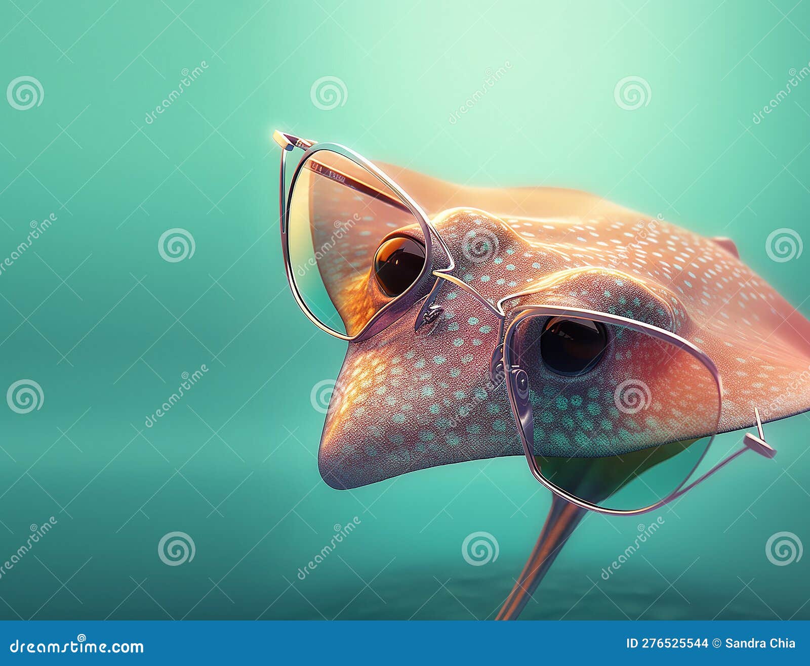 Stingray Solid Icon, Ocean Animal Concept, Underwater Aquatic Fish Sign ...