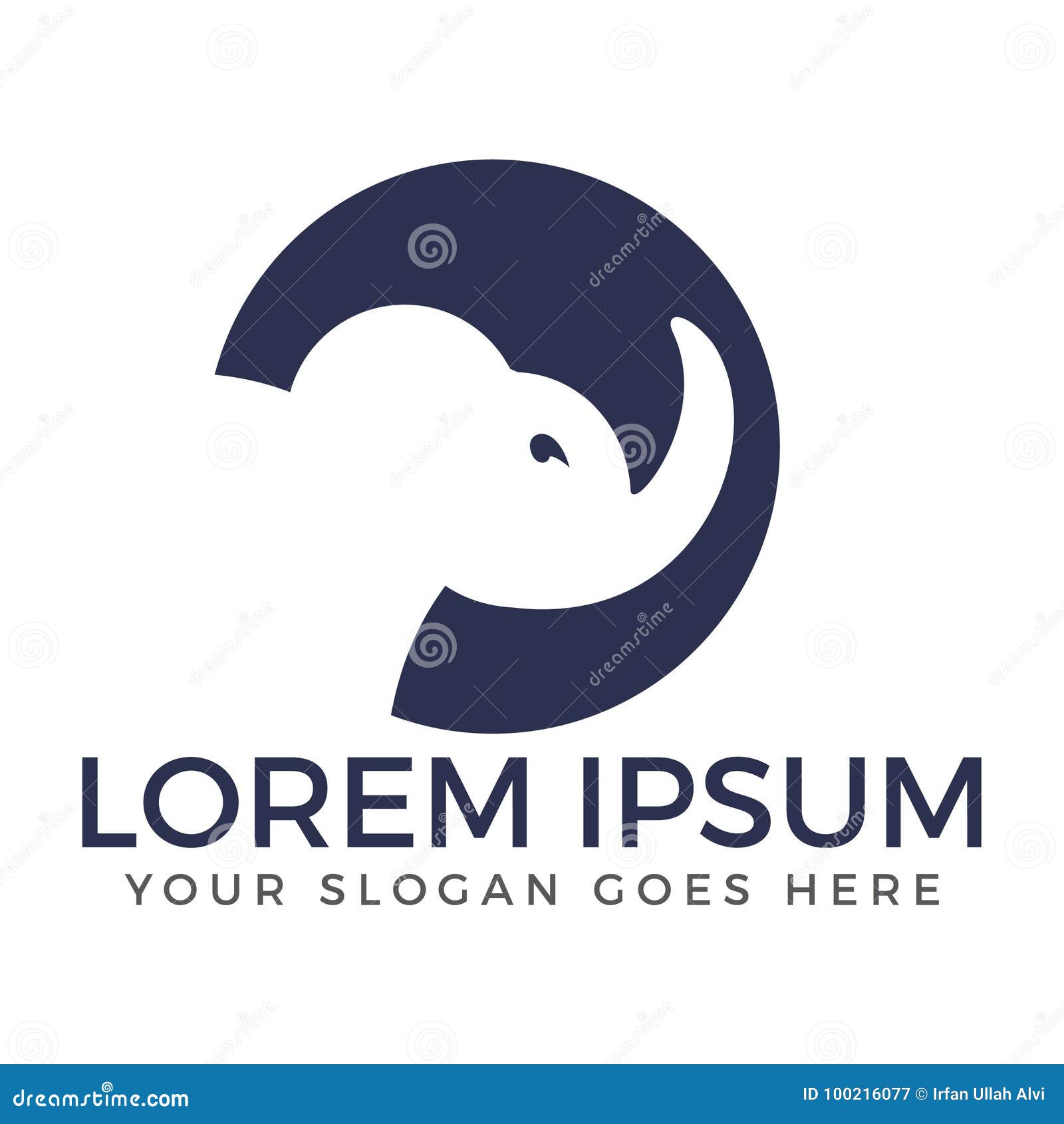 Simple Modern Elephant Logo Design. Stock Vector - Illustration of ...