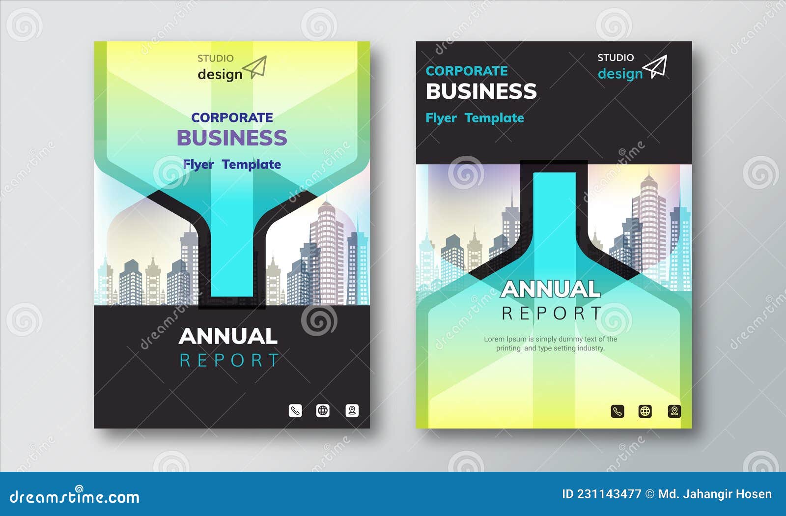 Creative Annual Report Design Concept Idea Background Template Stock ...