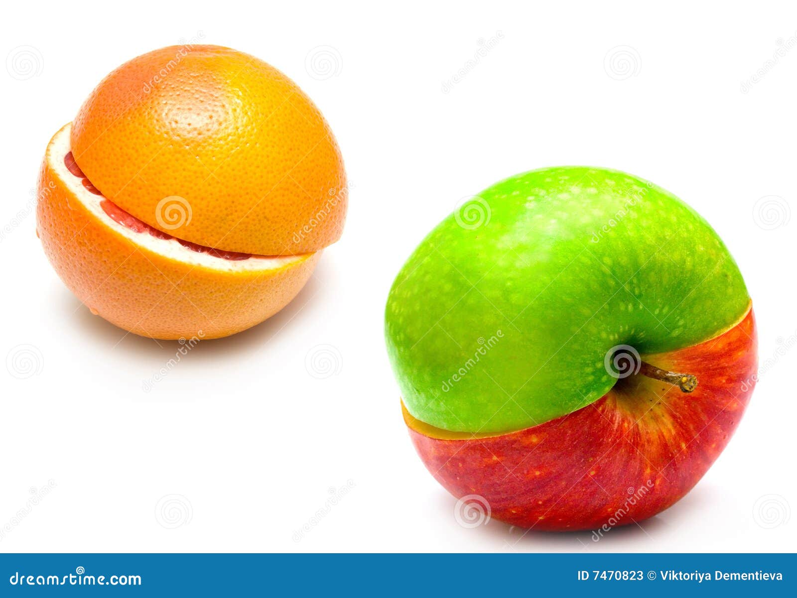 Creative Apple and Grapefruit Stock Image - Image of food, fresh: 7470823