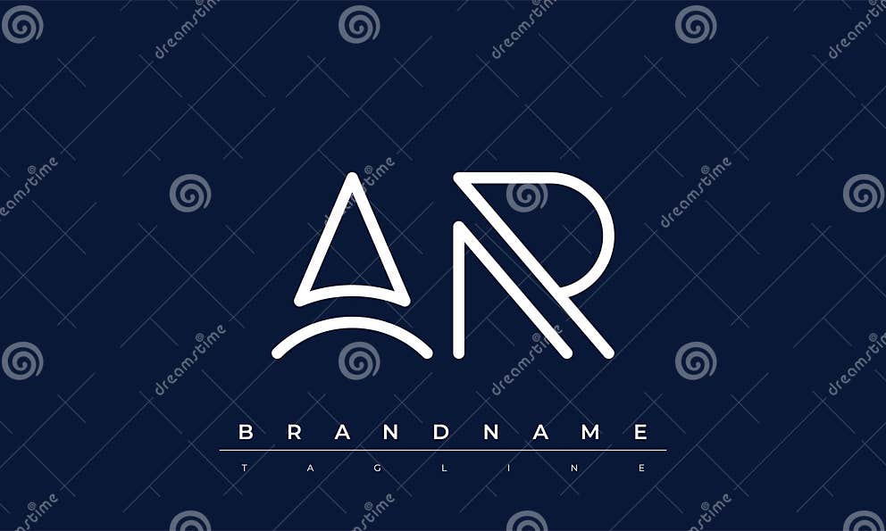 Creative AR Letter Initial Logo Vector Image Stock Vector ...
