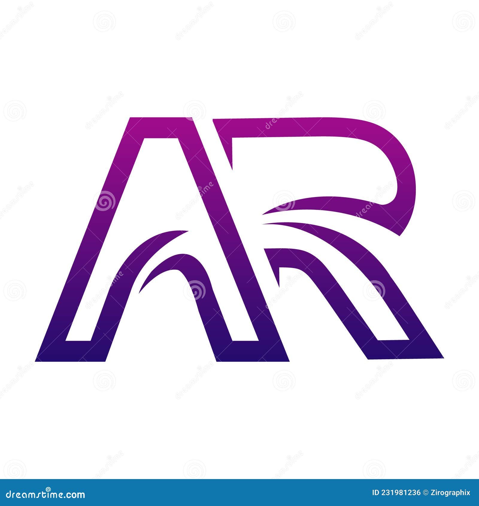 Creative AR Logo Icon Design Stock Vector - Illustration of format ...