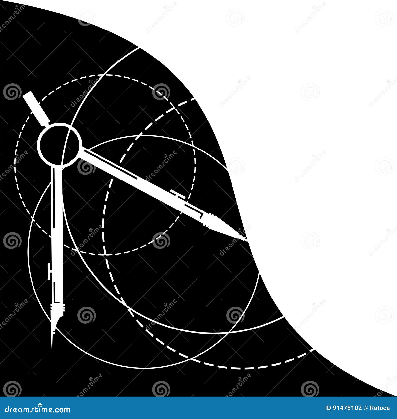 Creative Architect Compass Illustration Stock Vector - Illustration of ...
