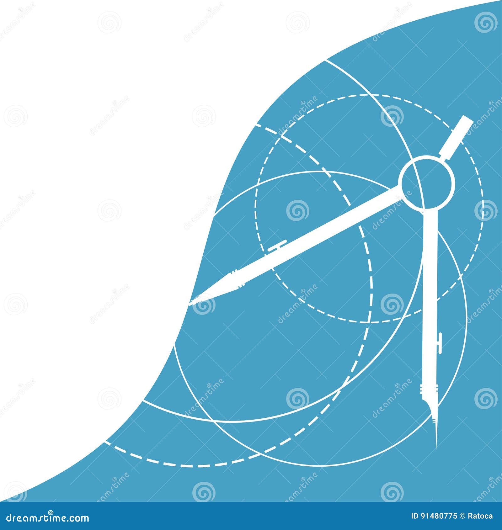 Creative Architect Compass Illustration Stock Vector - Illustration of ...