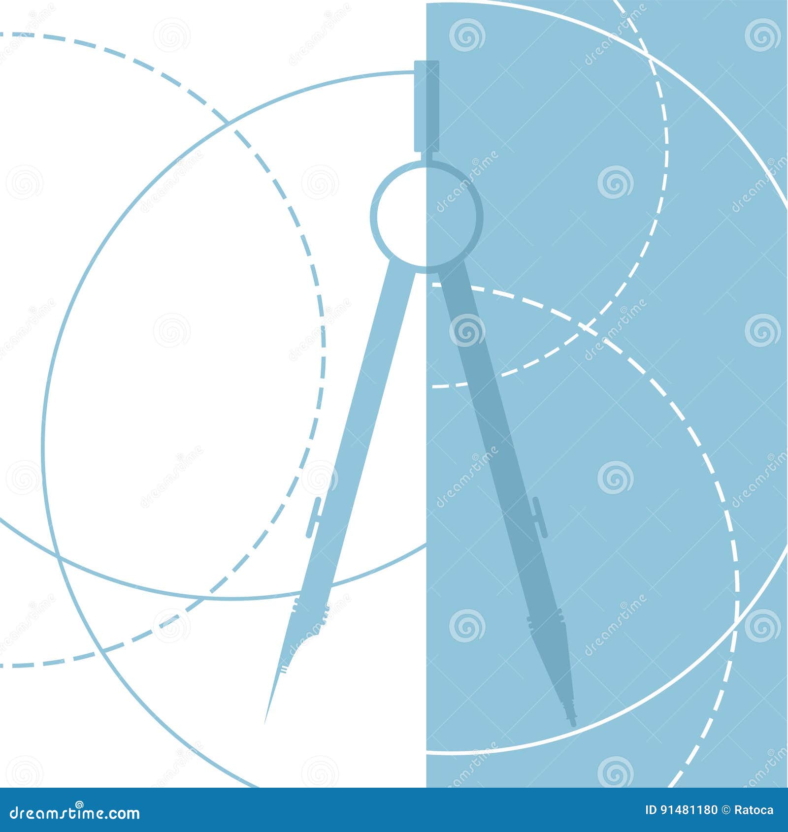 Creative Architect Compass Illustration Stock Vector - Illustration of ...