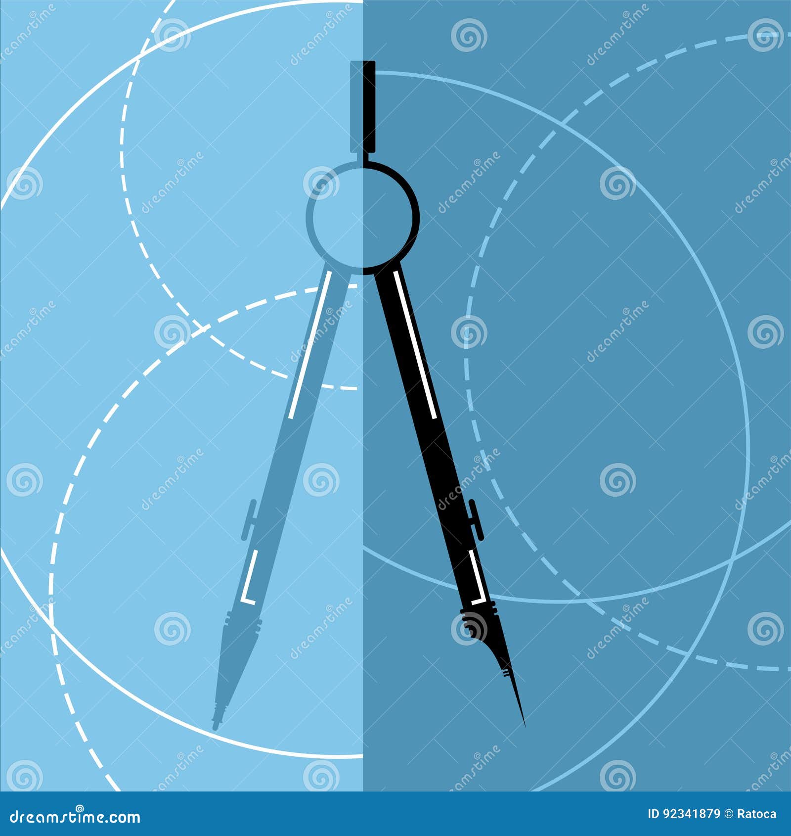 Creative Architect Compass Illustration Stock Vector - Illustration of ...