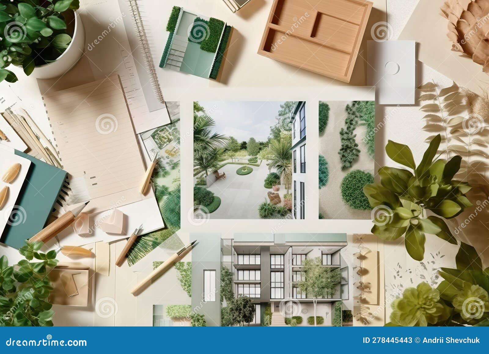 Creative Architect Moodboard Composition with Samples, Flat Lay ...