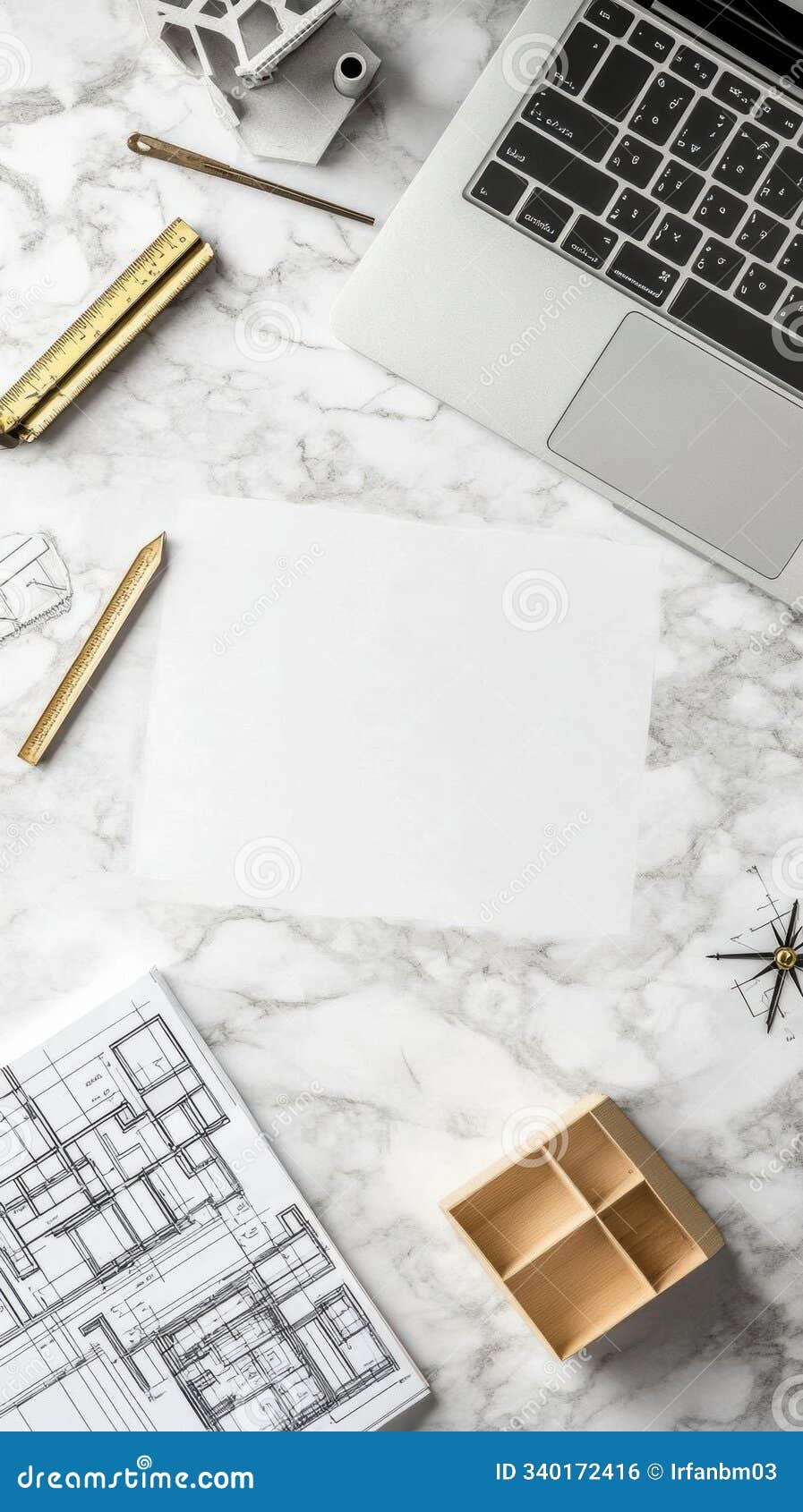 ÿþCreative Architectural Design Setup on Marble Table Stock ...