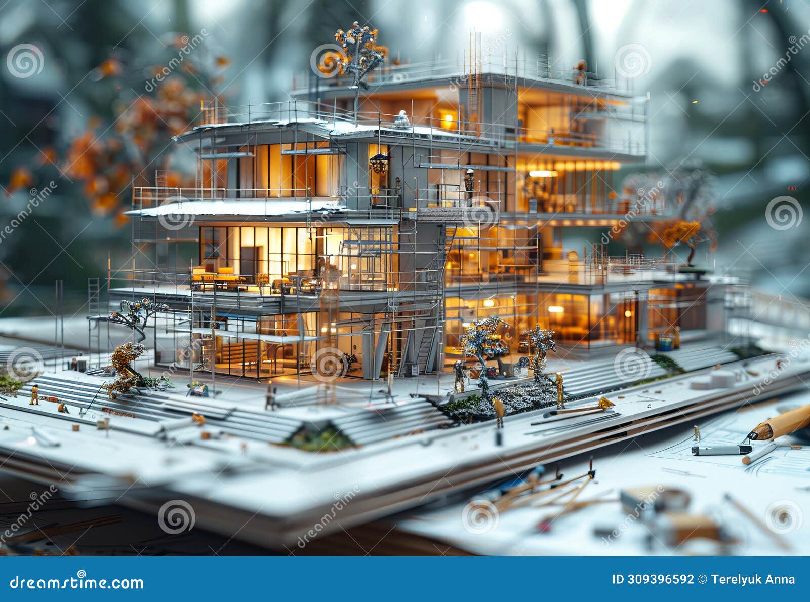 Creative Architectural Project Modern House in the Forest Construction ...