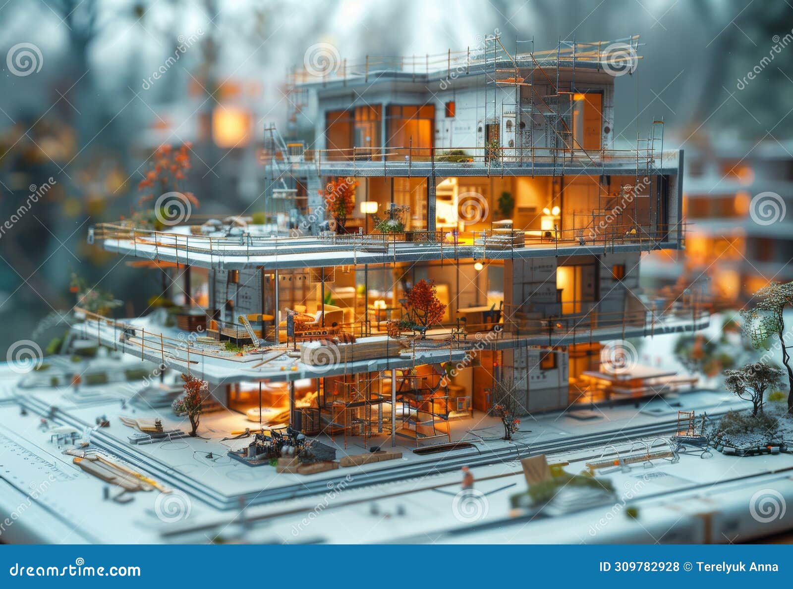 Creative Architectural Project Modern House in the Forest Construction ...