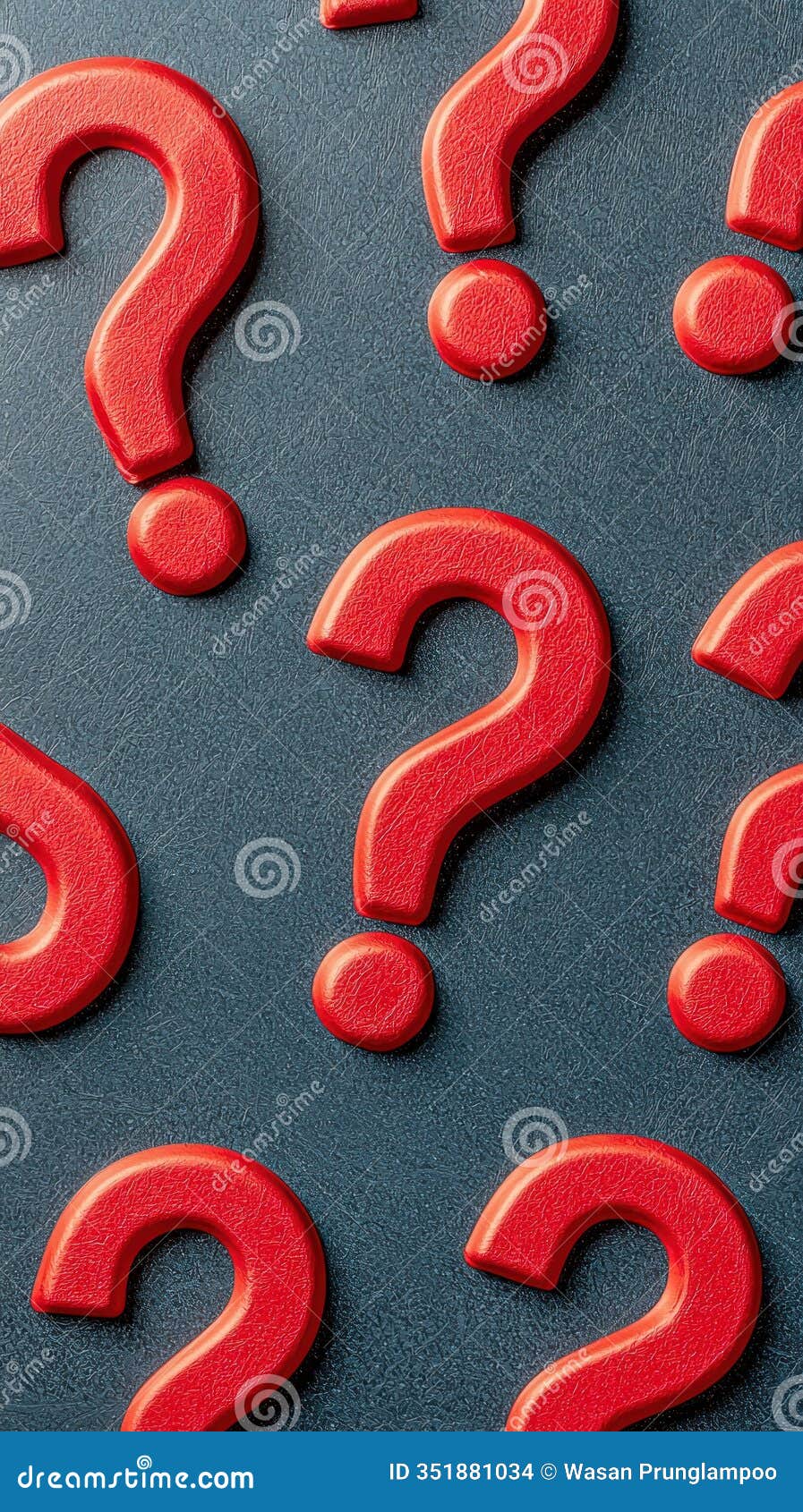A Creative Arrangement Of Red Question Marks On A Dark Background ...