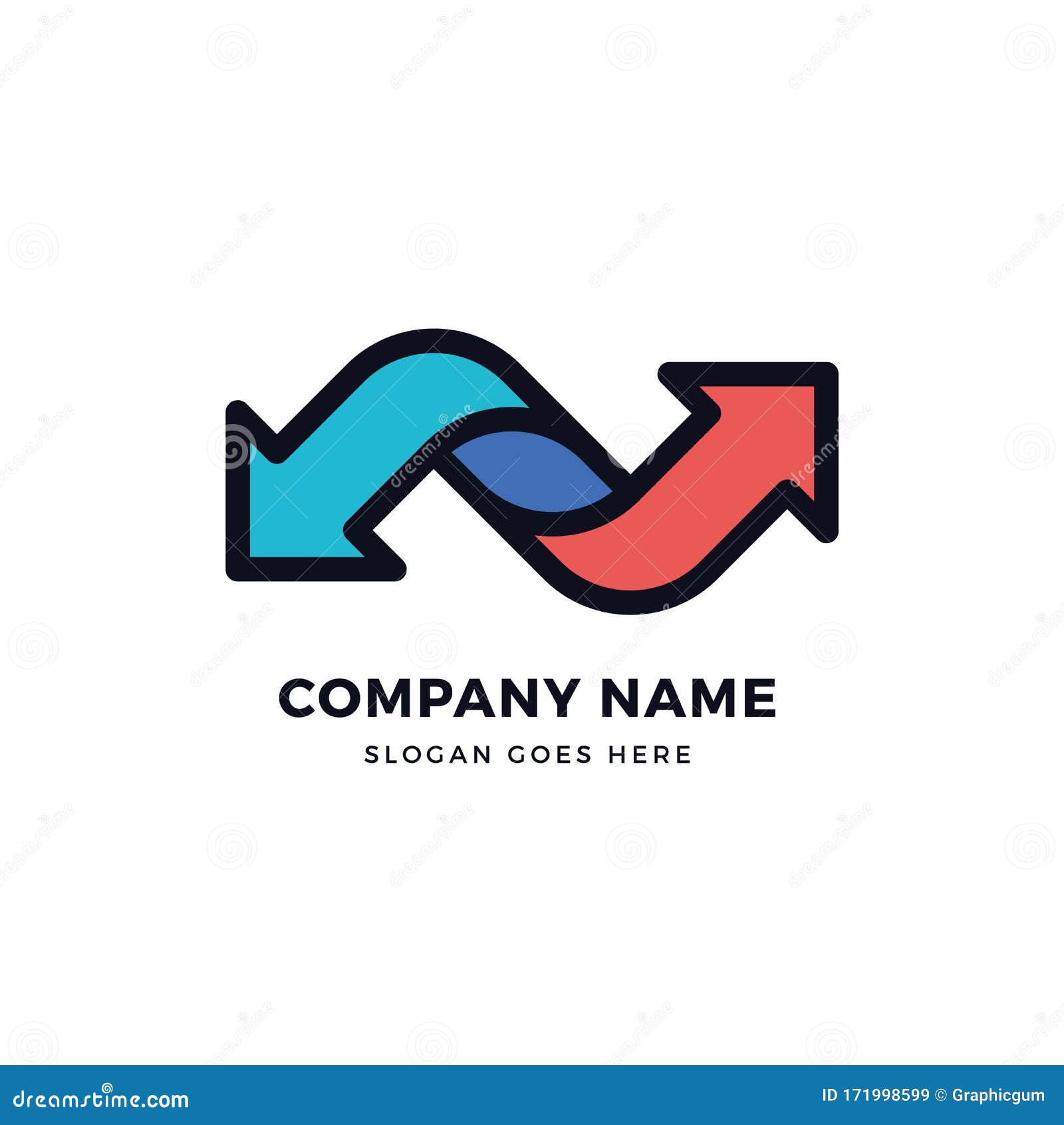 Creative Arrow Connect. Vector Logo Icon Design Template Stock ...