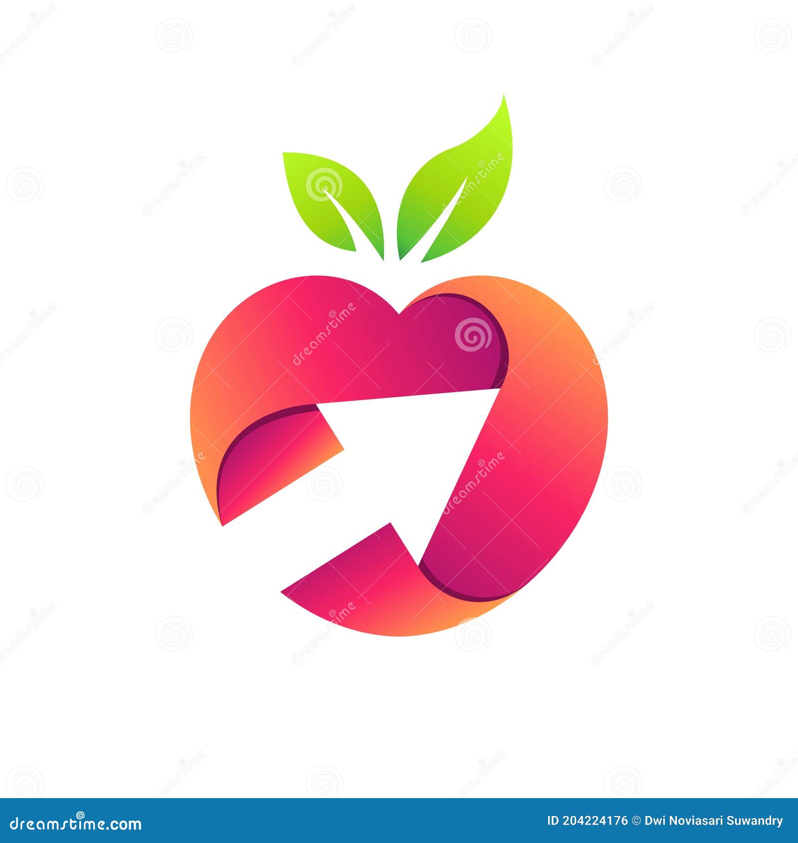 Creative Arrow Fruit Logo Concept Stock Vector - Illustration of logo ...