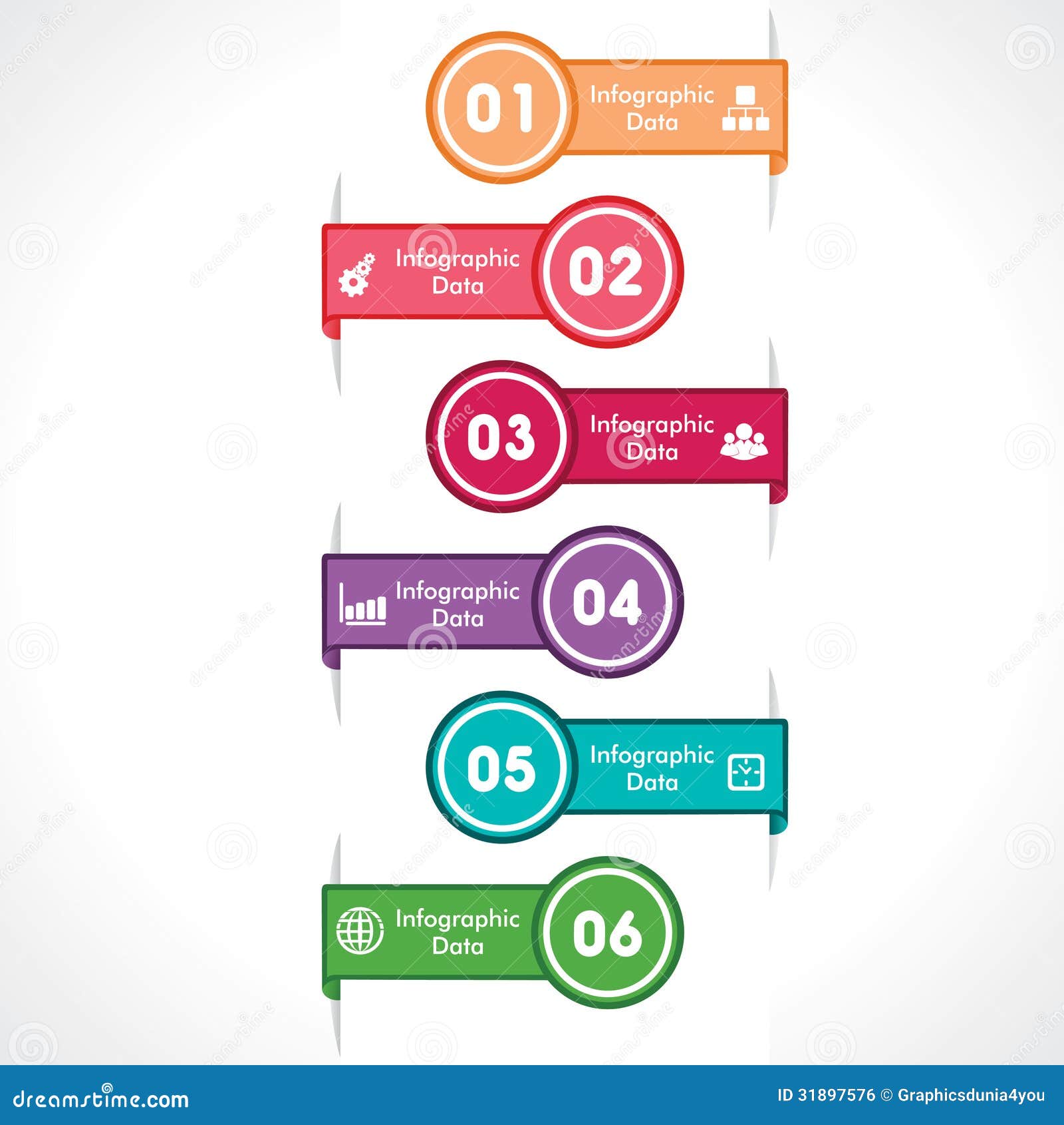 Creative Arrow Infographic Design Cartoon Vector | CartoonDealer.com ...