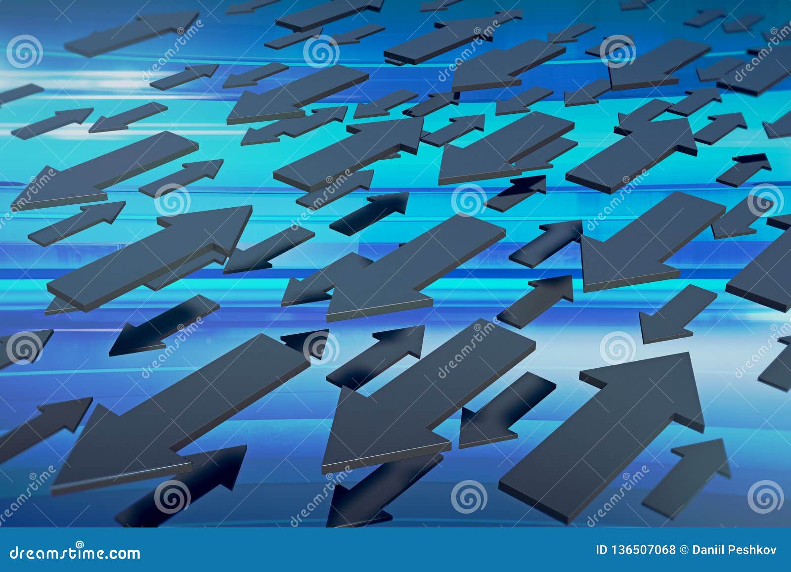 Creative arrows wallpaper stock illustration. Illustration of light ...