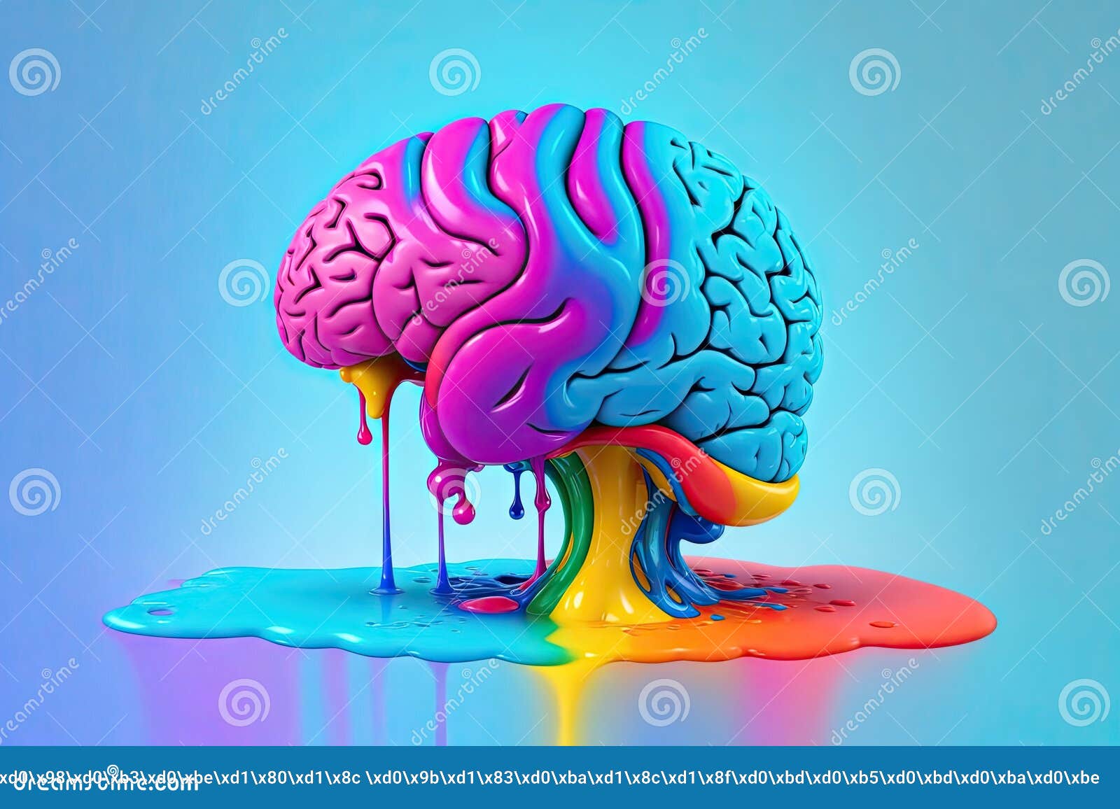 Creative Art Brain Explodes with Paints with Splashes , Concept Idea ...