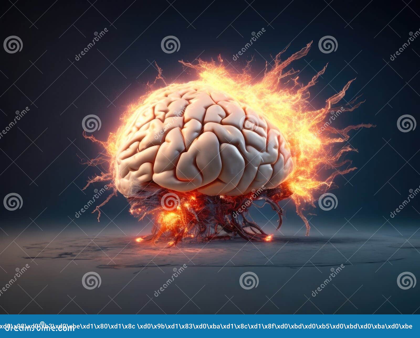 Creative Art Brain Explodes with Paints with Splashesof Color, Concept ...