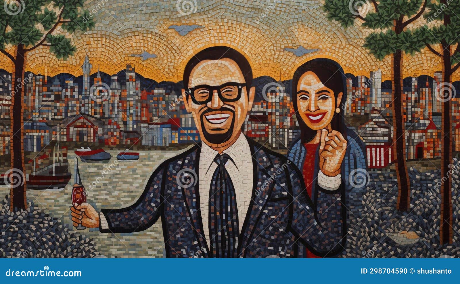 Creative Art of Character Manipulation Stock Illustration ...