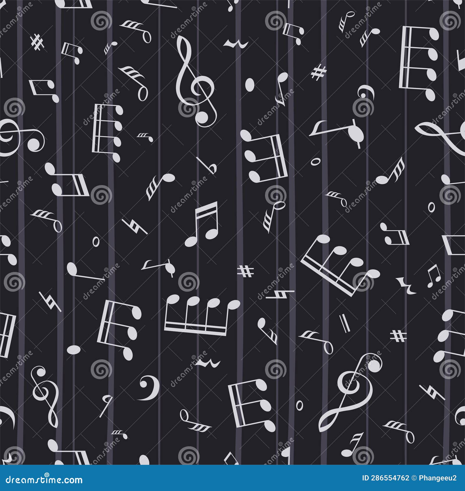 Abstract Music Note Textile Pattern 23 Stock Vector - Illustration of ...
