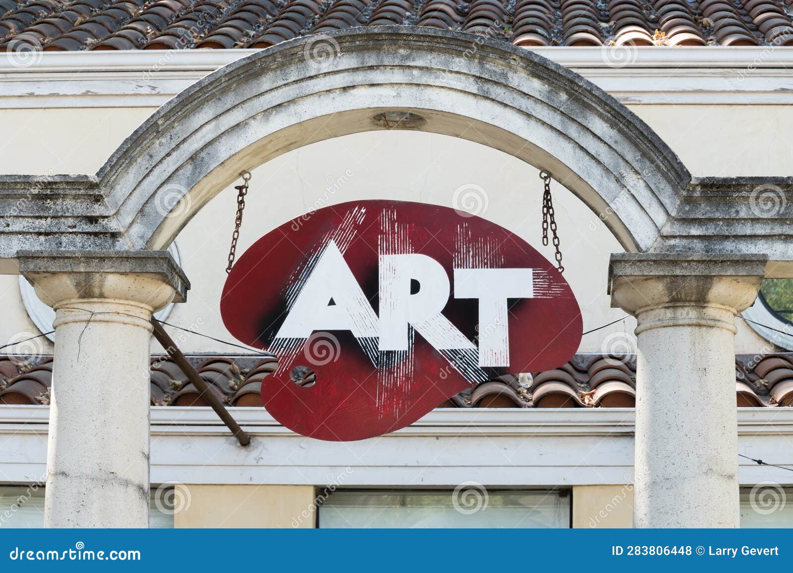 Creative Art gallery sign stock photo. Image of artwork - 283806448