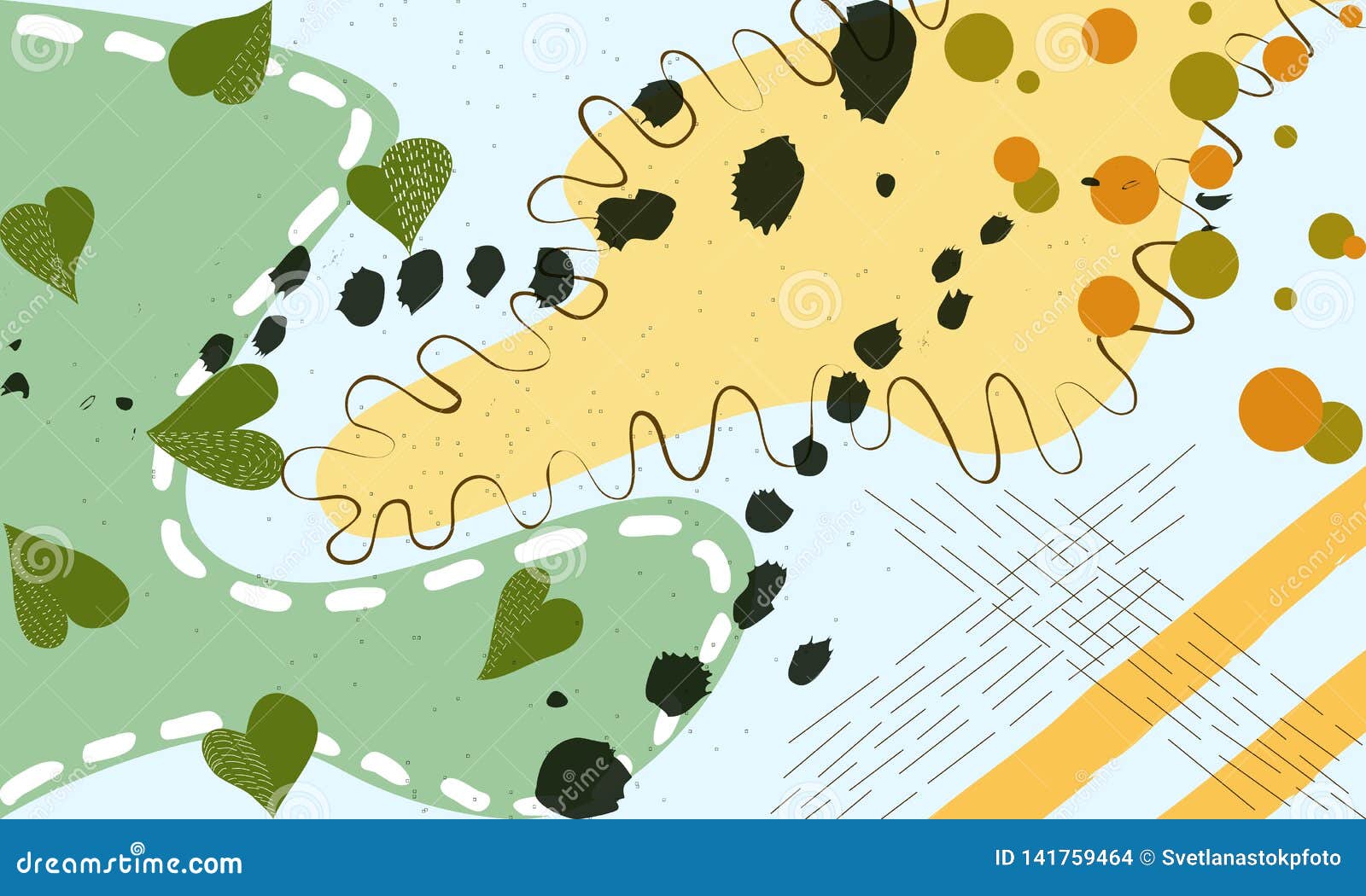 Creative Art Header with Different Shapes and Textures. Living Coral ...